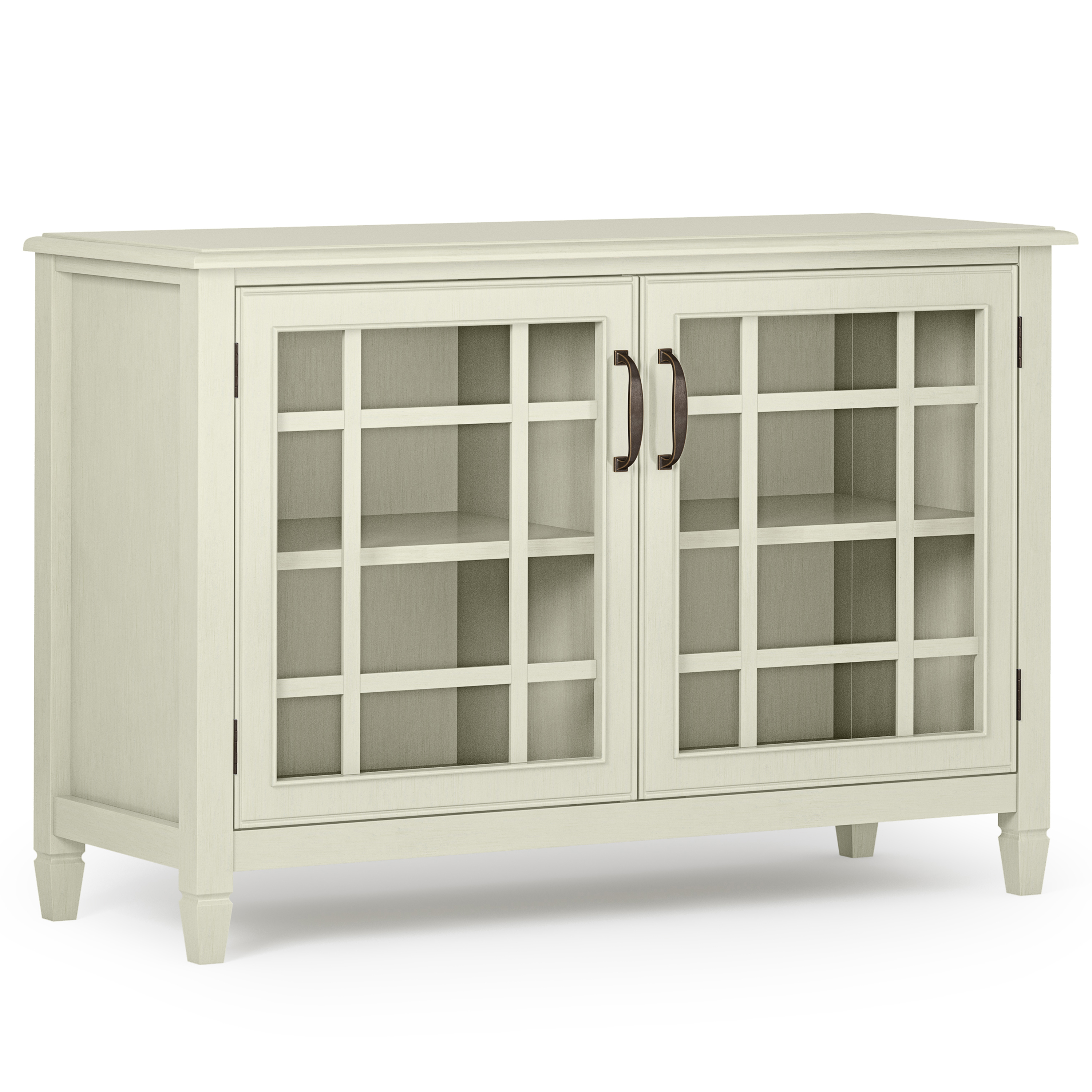 Simpli Home Connaught SOLID WOOD 46 inch Wide Traditional Low Storage ...