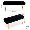 Black Ottoman Simple Design Soft Dining Room Tufted for Kitchen ...