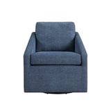 Studio Living Harvard Modern Swivel Accent Chair, Blue Chenille Fabric ...