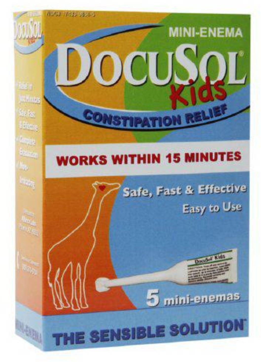 DocuSol Kids Constipation Relief, Mini Enema 5 Each - (Pack of 2 ...