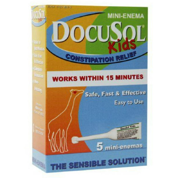 DocuSol Kids Constipation Relief, Mini Enema 5 Each - (Pack of 2 ...