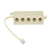 FVH 5 Way Outlet 6P4C RJ11 RJ12 Telephone Phone Modular Jack Line ...
