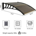 Tielewhite Upgraded 40" x 40" Window Awning Exterior Door Canopy ...