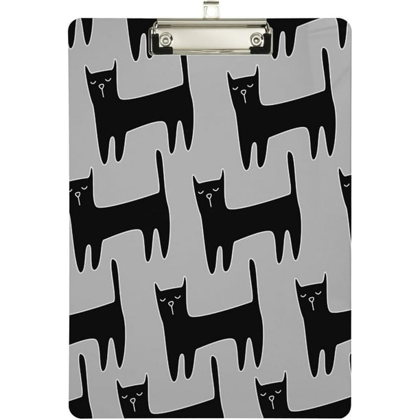 XDDJA Black Fun Cat Clipboard Hardboard Wood Nursing Clip Board and ...