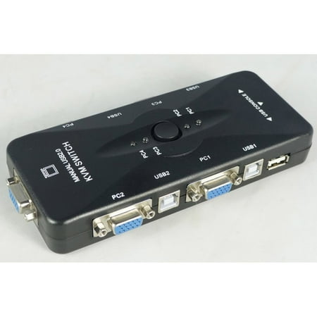 Portable USB 2.0 KVM 4 Port SVGA VGA Keyboard Mouse Switch Box Monitor ...