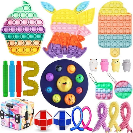 TIK Tok Fidget Toys Pack, Sensory Fidget Toys Push Bubble Pop Toy ...