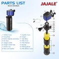320 GPH Internal Filter Submersible Pump - 3 in 1 Aquarium Fish Tank ...