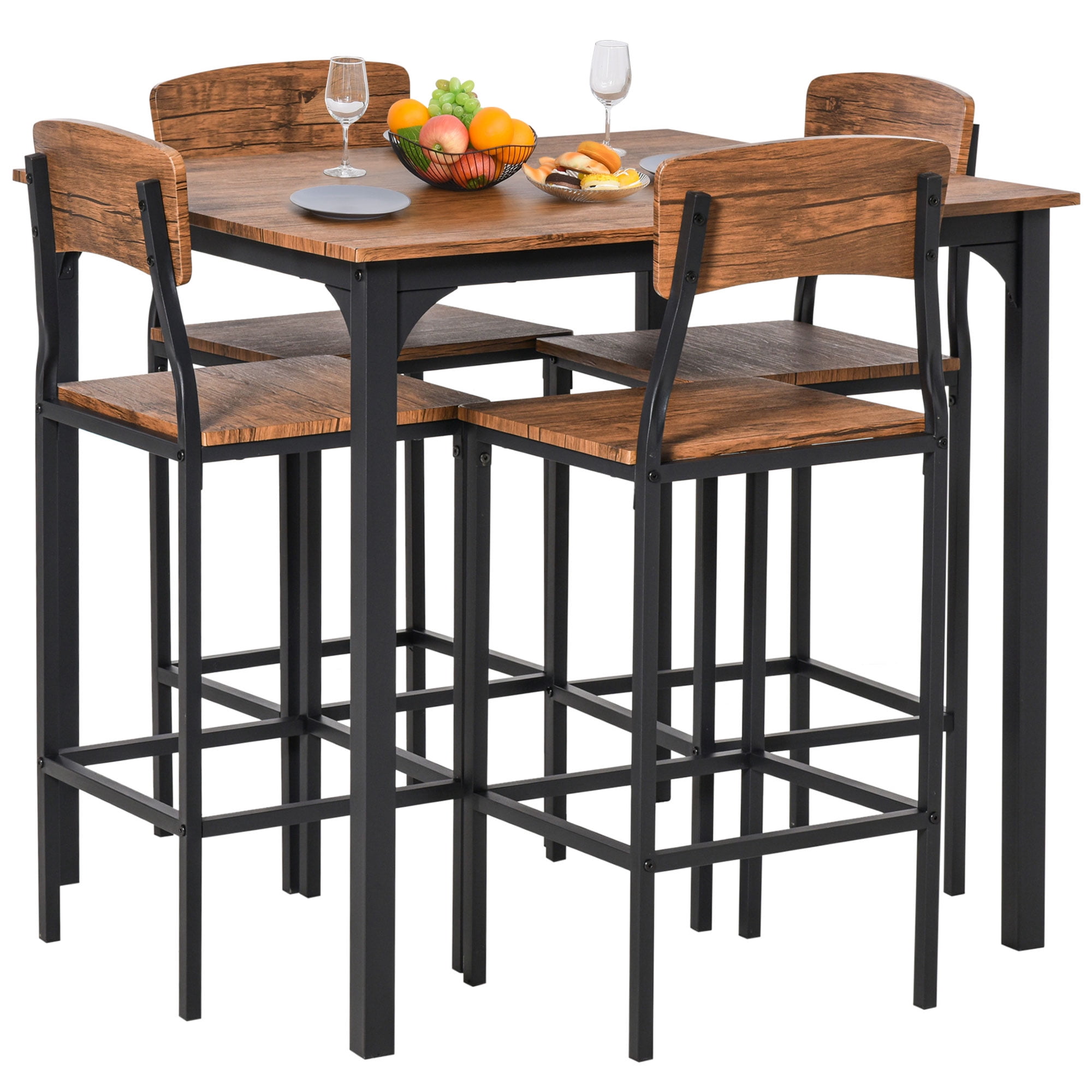 Click here for Homcom Counter Height Bar Table Set  Industrial Di... prices