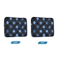Blue and Blue Rhombus Quilted Laptop Protective Cases Computer Sleeves ...