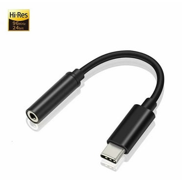 USB C to 3.5mm Female Headphone Adapter, Heavy Duty Nylon Braided USB C ...