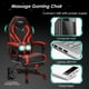 Gymax Massage Gaming Chair Racing Recliner Computer Desk Chair w ...