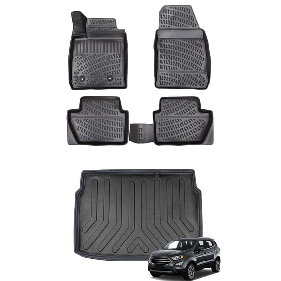 Car Floor Mats + Cargo Liner (Full SET) Compatible for Hyundai Kona ...