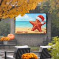 Christmas Beach Starfish Waterproof Outdoor TV Cover, Ocean Funny Red ...