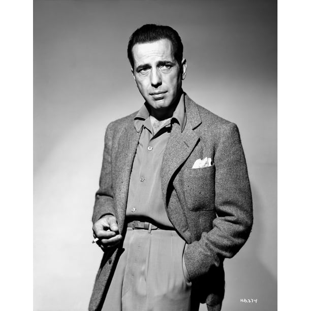 Humphrey Bogart smoking in a sports coat Photo Print (8 x 10) - Walmart ...