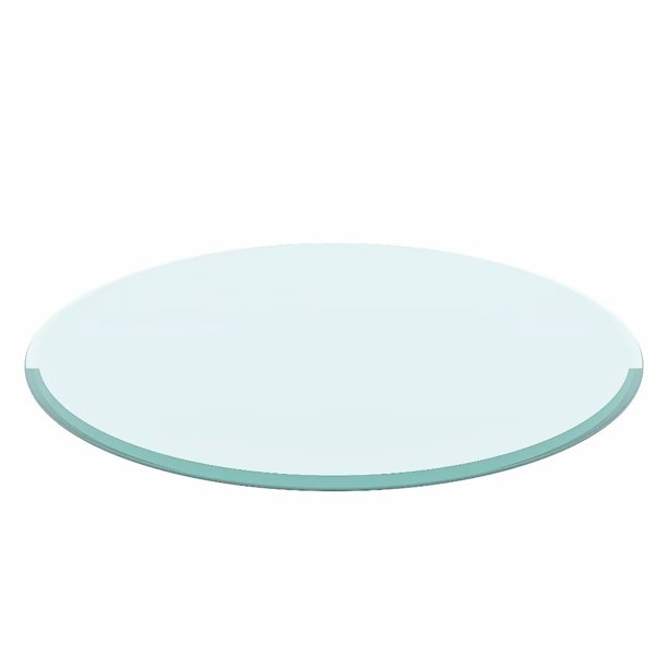 24 Inch Round Tempered Glass Table Top Clear Glass 1/2" Inch Thick ...