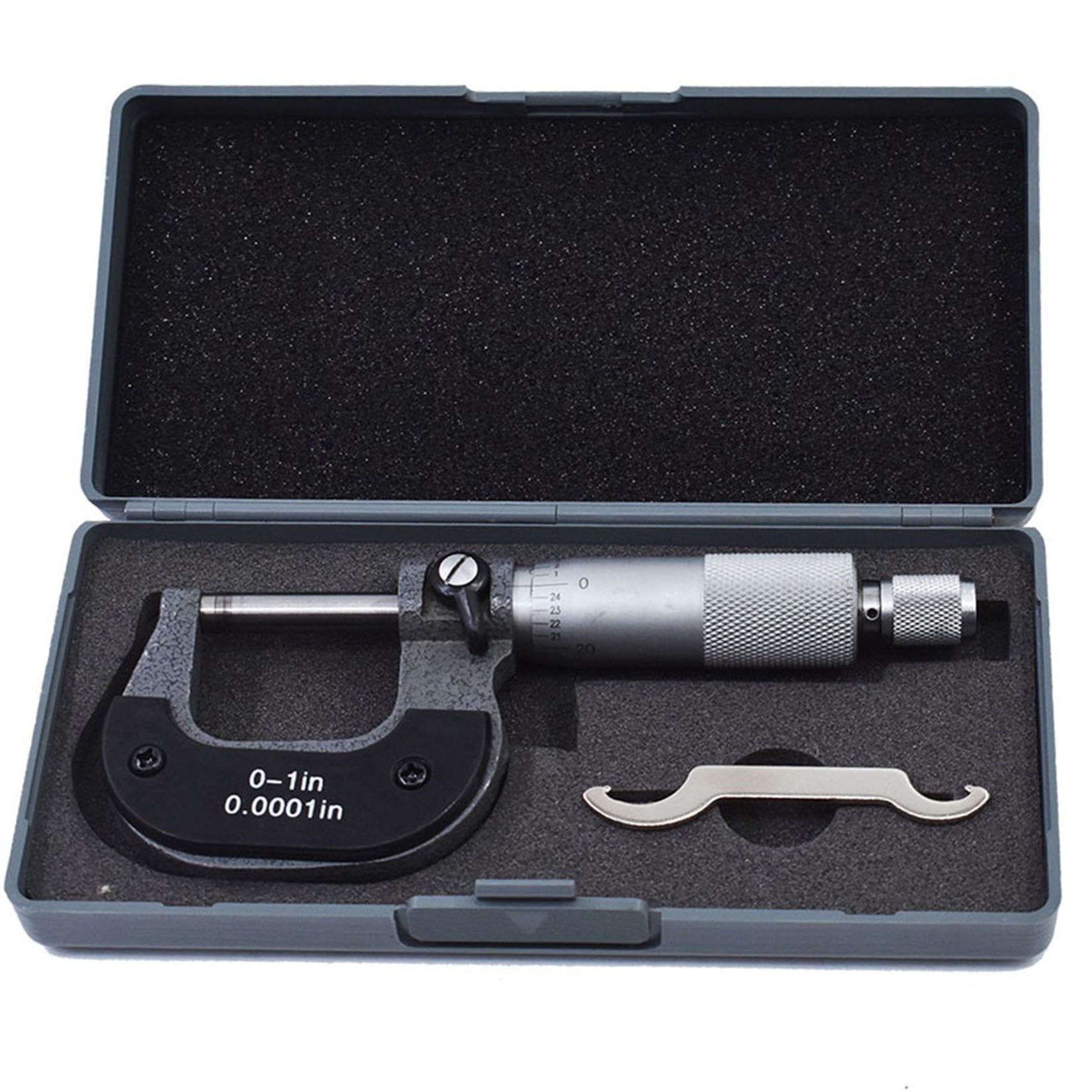 Outside Micrometer, 0-1 x 0.0001 inch Precision Carbide Tipped Laser ...