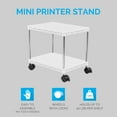 "ZBRANDS Mobile Printer Stand, Under Desk, Rolling Wheels, 15""x10.6 ...