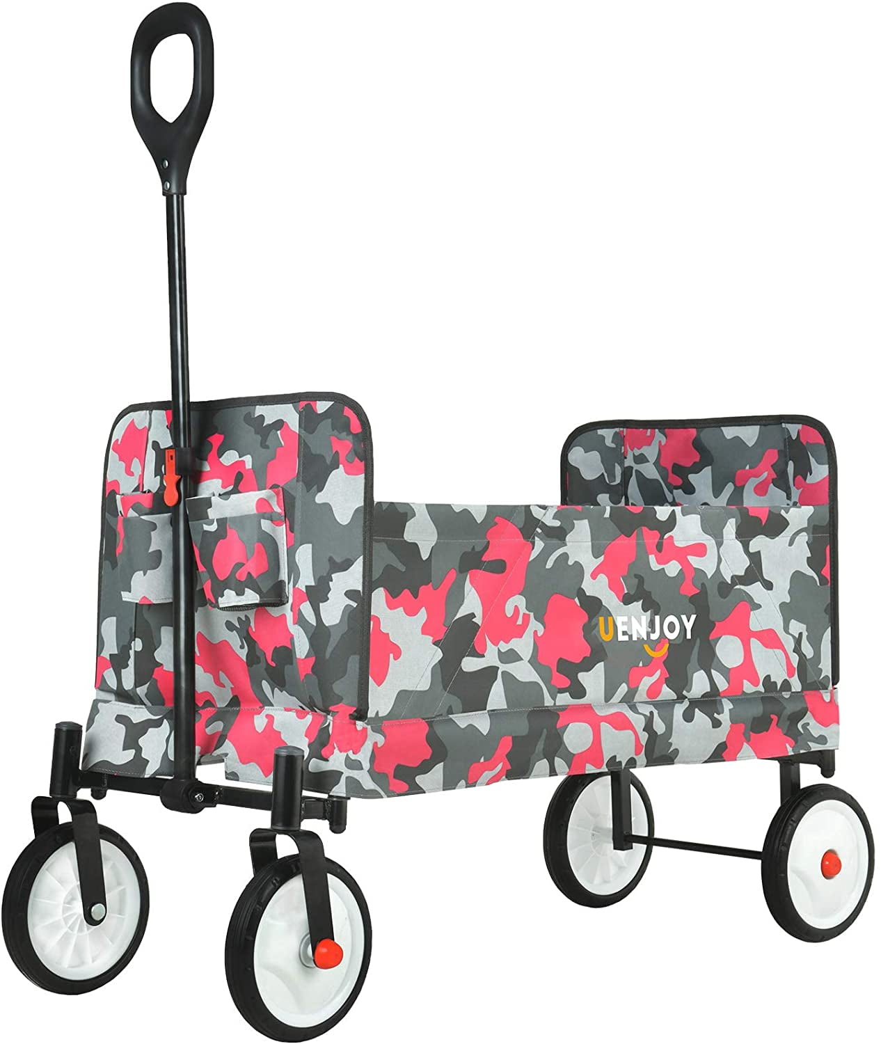 Uenjoy 3-in-1 Children's Wagon, Four Wheel, EZ Folding, Foldable ...