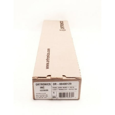 Ortronics 5 Ring Horizontal Distribution Panel w/ 4 Cutouts, 1RU, Black ...