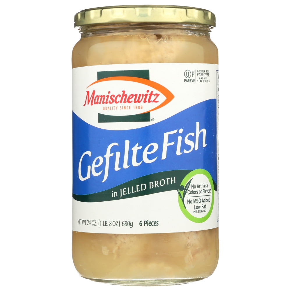Manischewitz Gefilte Fish In Jelled Broth, 24 Oz - Walmart.com ...