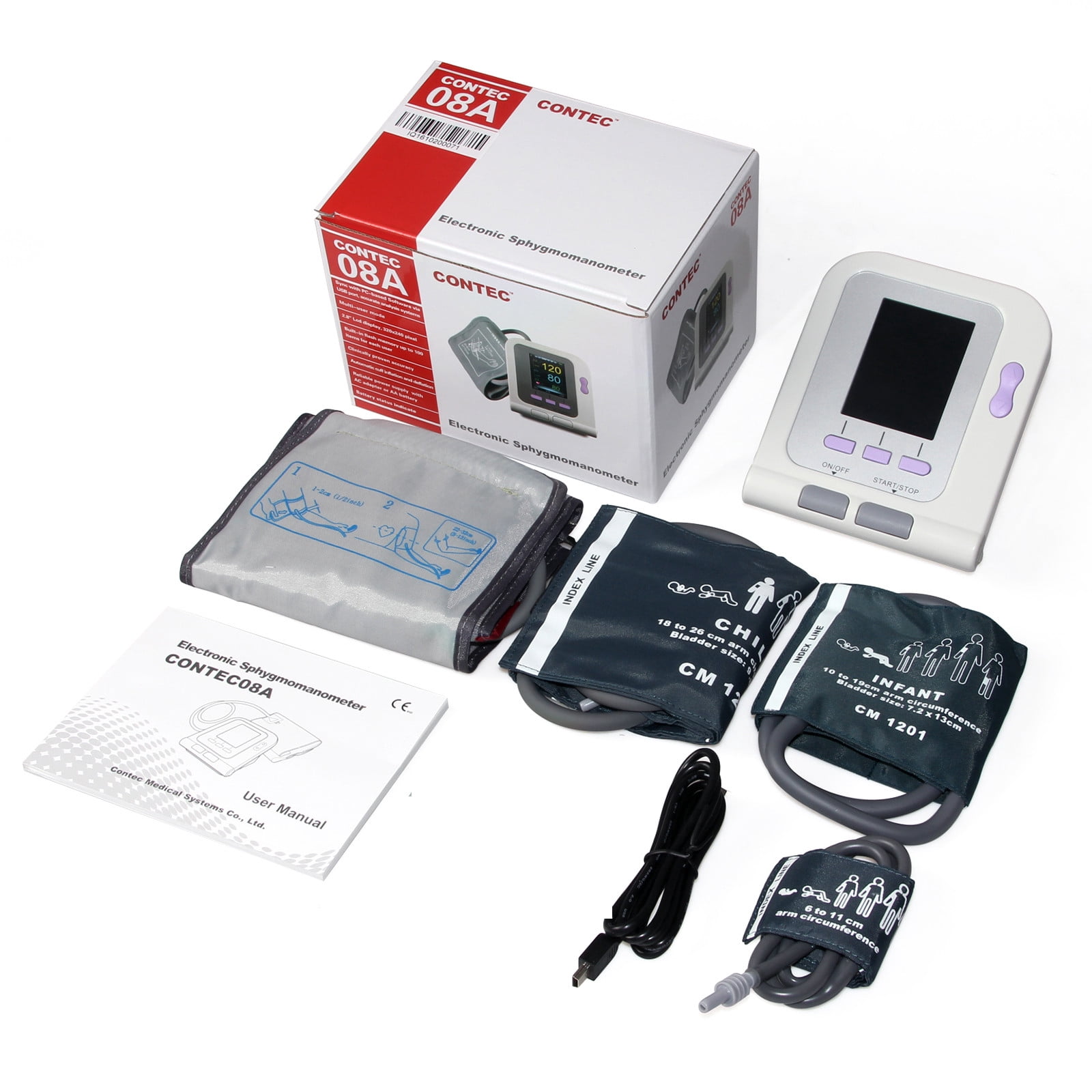 Electronic Blood Pressure Monitor With 4 Cuffs Adult Child Infant Electronic Blood Pressure Monitor With 4 Cuffs Adult Child Infant