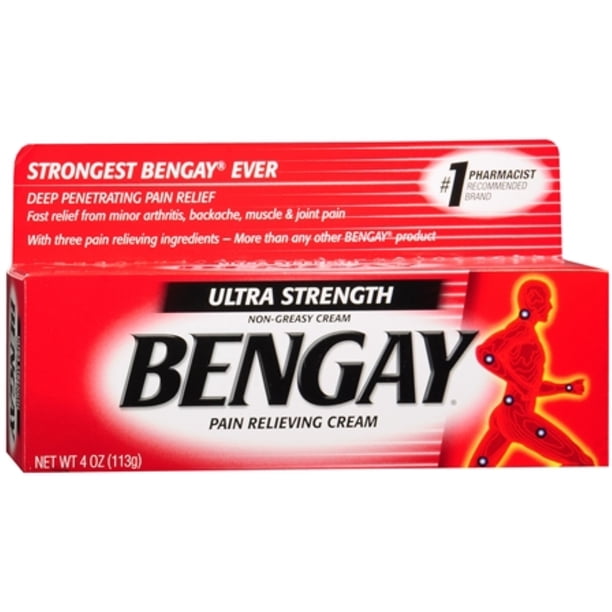 BENGAY Pain Relieving Cream Ultra Strength 4 oz (Pack of 2) - Walmart ...