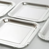 Square Paper Plates, 9 in, Silver Foil, 8ct - Walmart.com