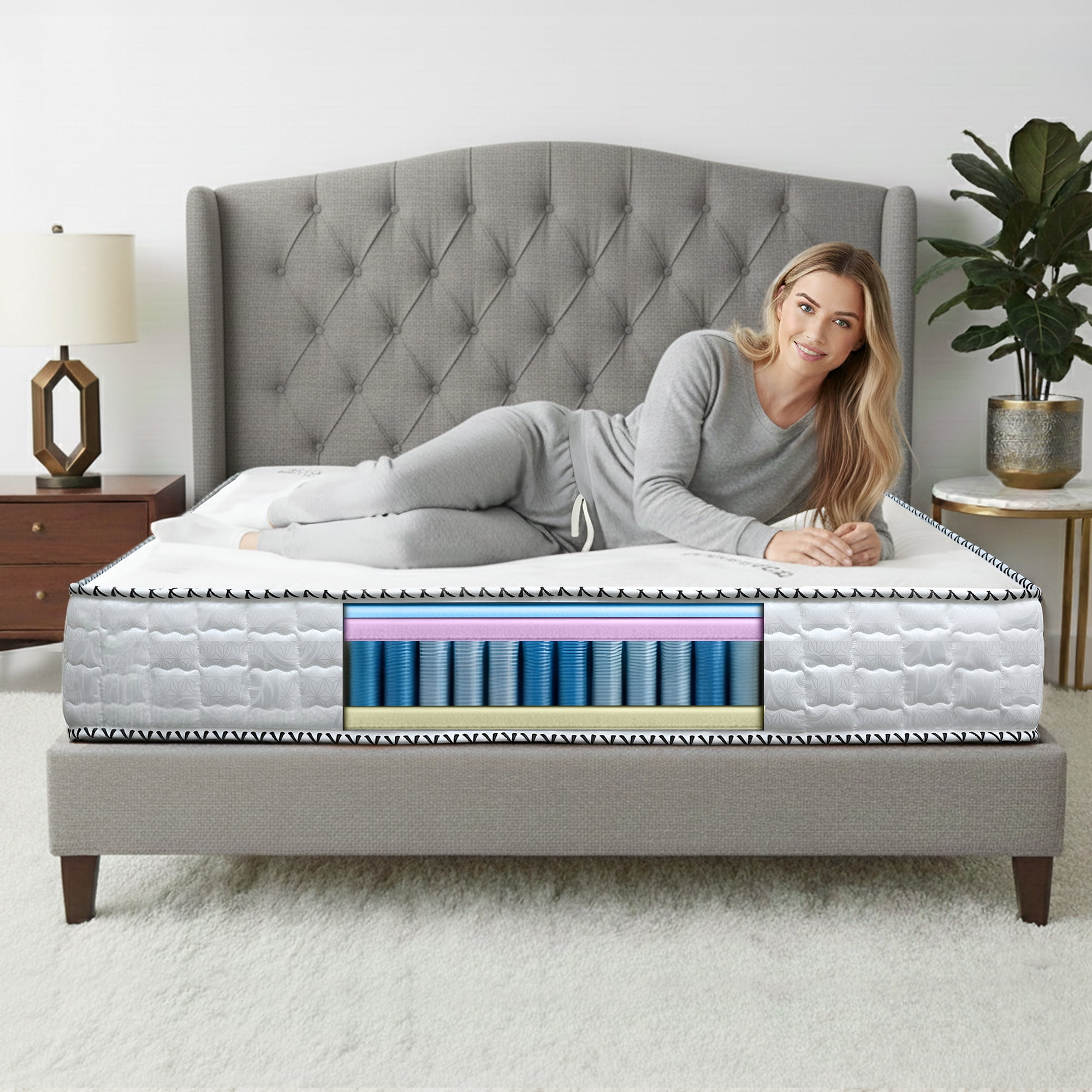 Click here for Mattressmaster Mattress Master 12- Pocket Coil Hyb... prices