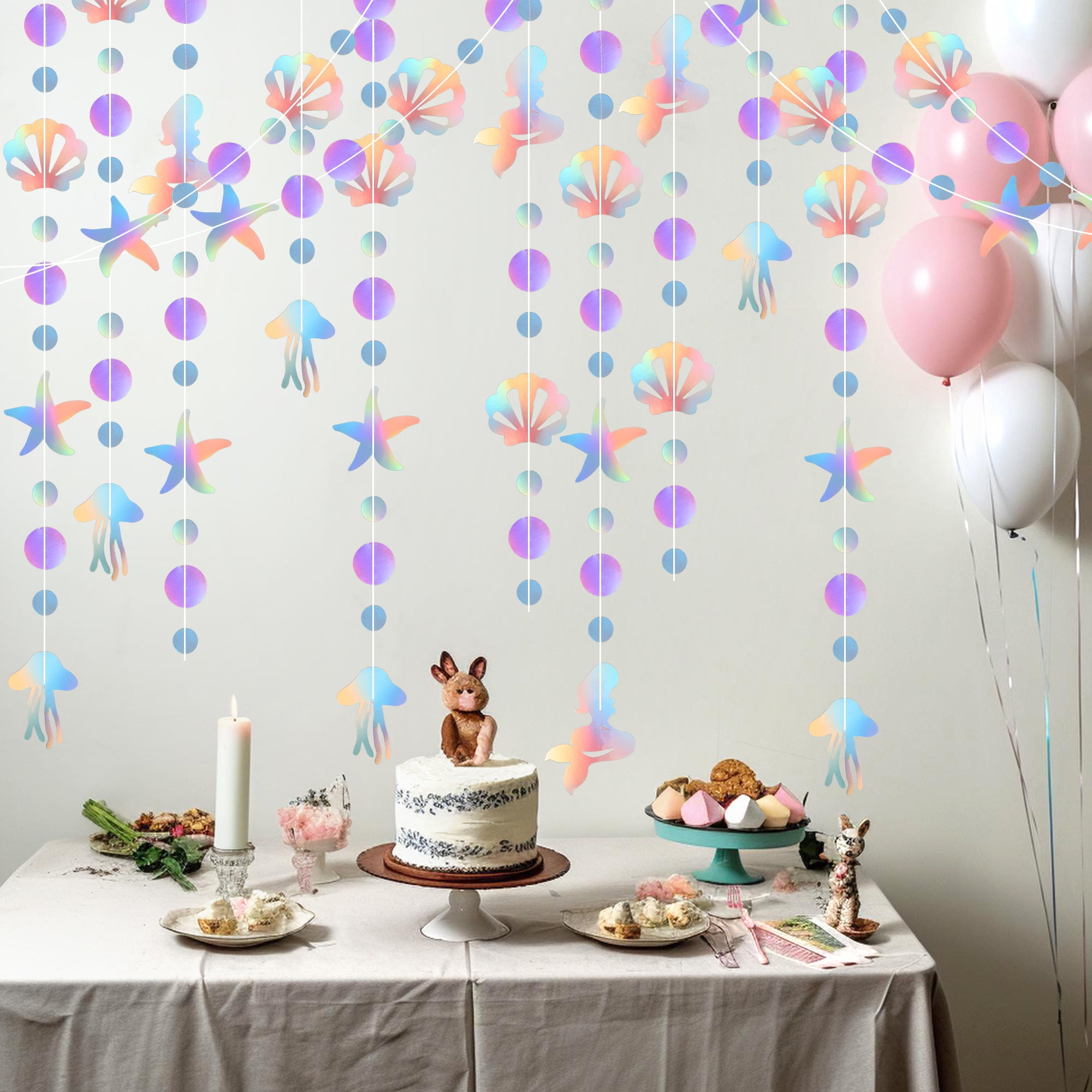 Click here for Unatoiry 4pcs Acrylic Waves At Mermaid-Themed Birt... prices