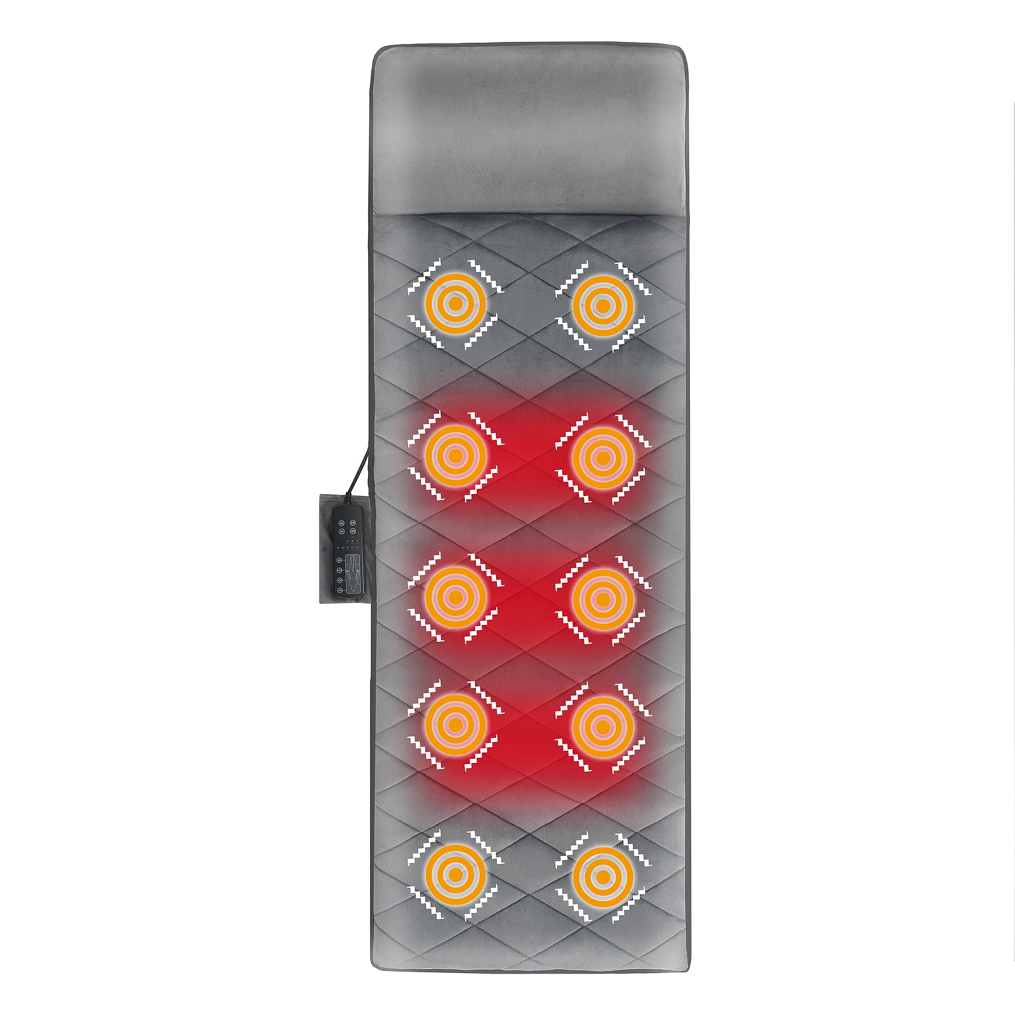 Gymax Foldable Massage Mat Full Body Massager w/ 10 Vibration Motors ...