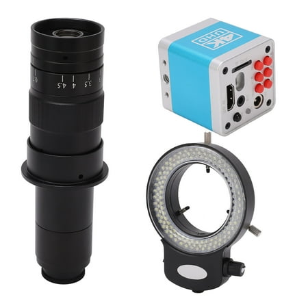 Microscope Camera, 4K USB Dual Output 180X Lens Anti Reflection Coated ...