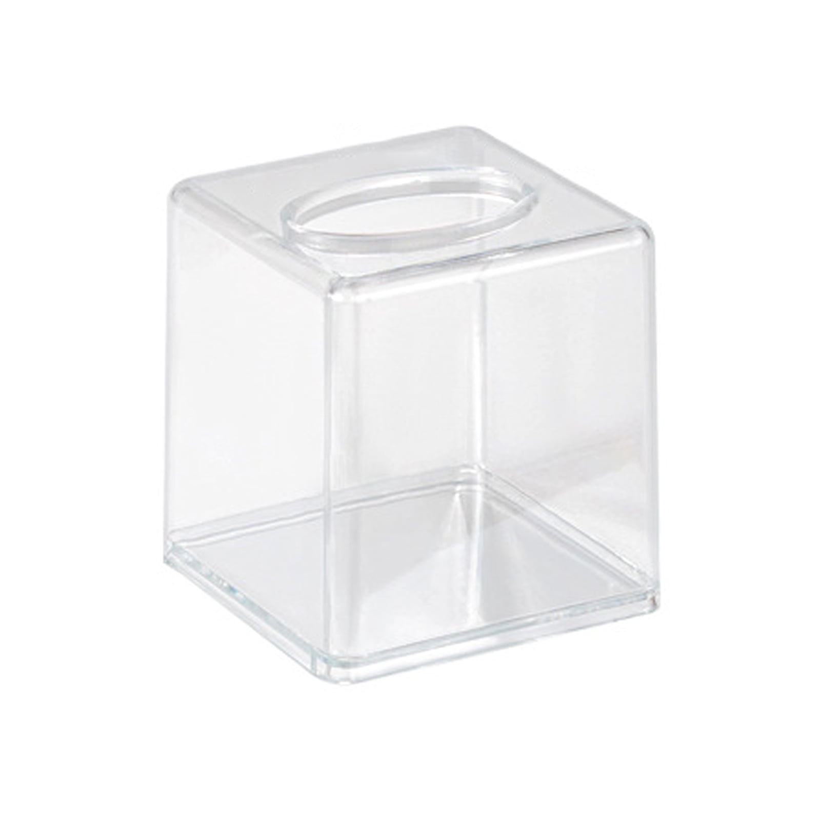 Anvazise Clear Acrylic Tissue Box Simple Square Round Tissue Box ...