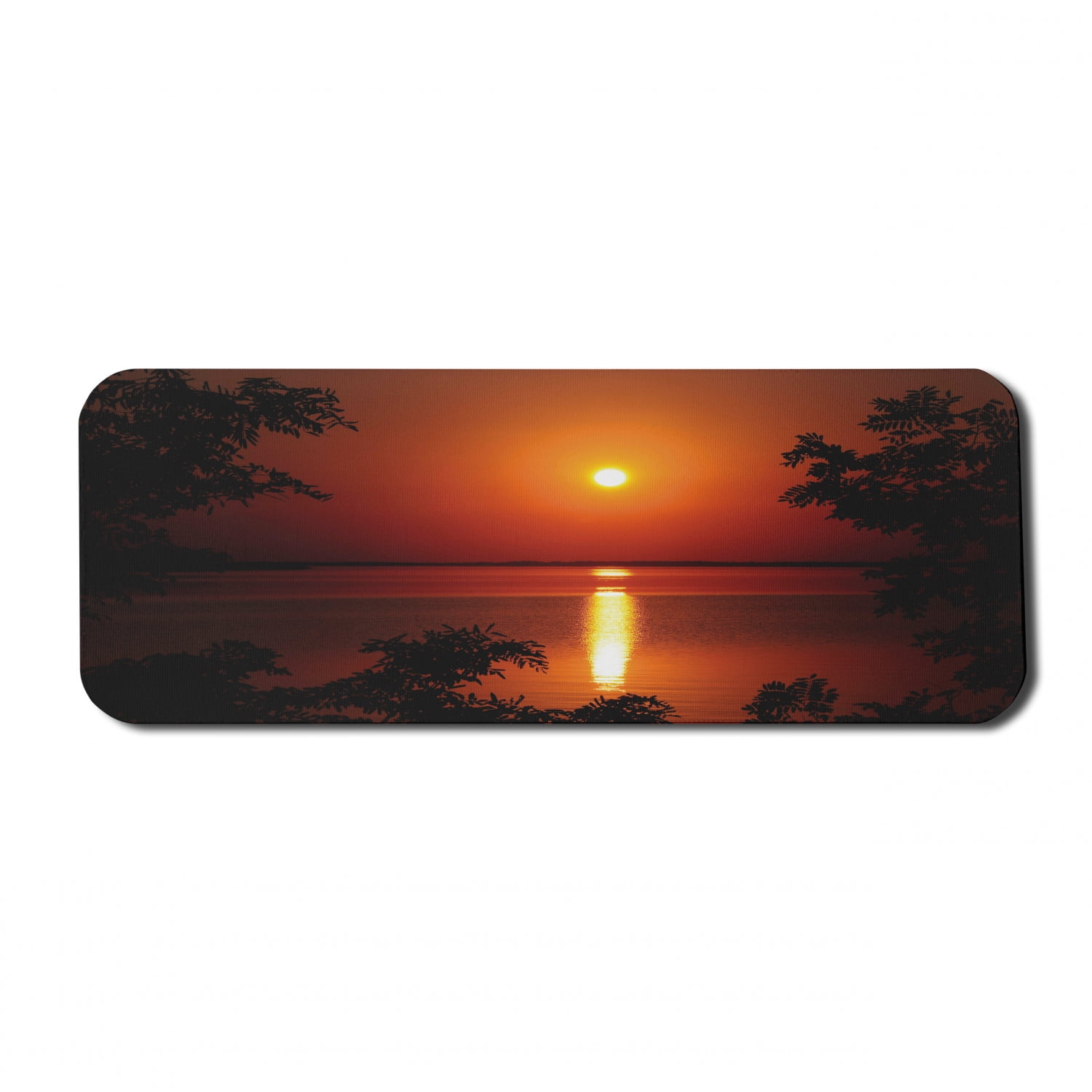 Nature Computer Mouse Pad, Sunset Horizon Skyline Reflection on the Sea ...