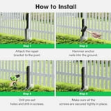 VIVOSUN Heavy-Duty Fence Post Repair Kit with Ground Spike & Gloves (2 ...