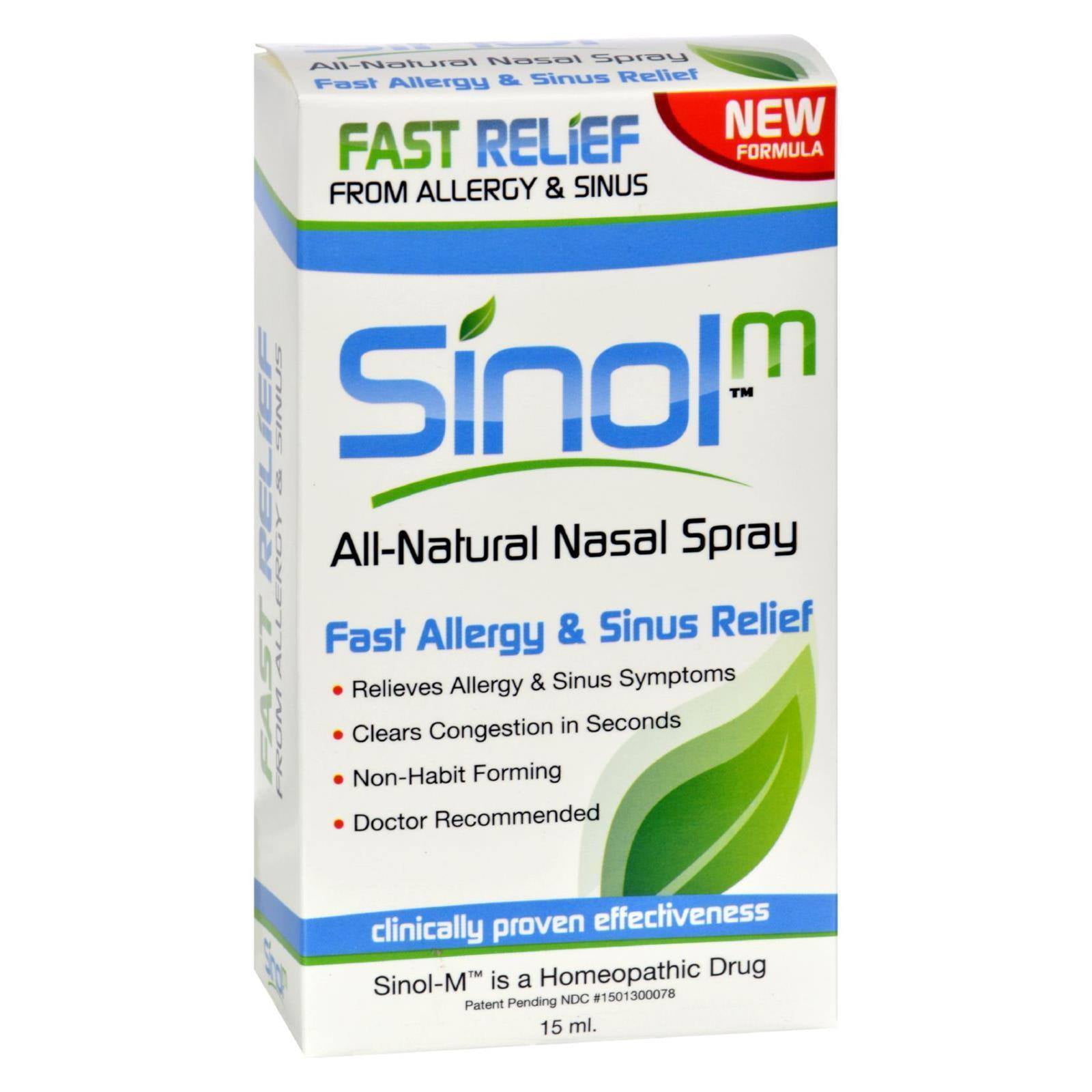 Sinol Sinol-M Homeopathic Allergy and Sinus Relief - 15 ml - Walmart.com