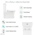 Calice Elongated Two-Piece Toilet with Tank Bowl, Rear Outlet, Dual ...