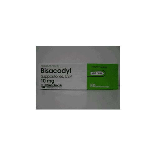 Bisacodyl Stimulant Laxative Suppositories USP, 10 mg, 50 Doses ...