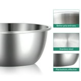 Stainless Steel Food Prep Cooking Mixing Bowl Set, Metal Nesting Bowls ...