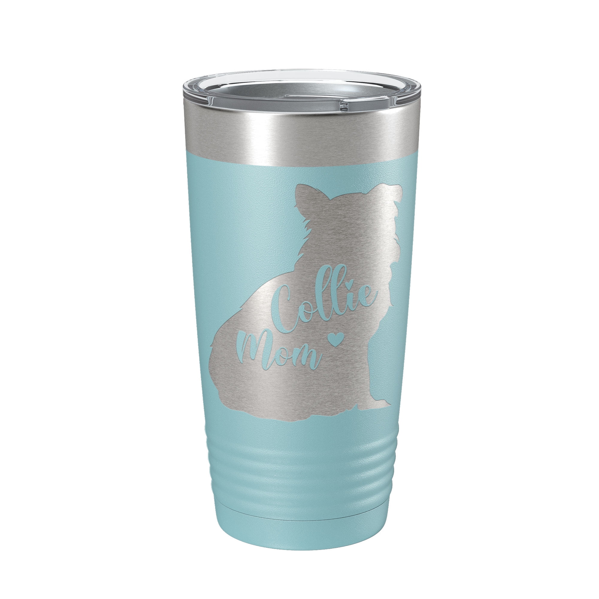 Collie Mom Tumbler Dog Travel Mug Gift Insulated Laser Engraved Coffee ...