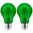 Diodesy- Pack of 2 A19/LED/FS/4.5W/TG/2PK A19 LED Green Light Bulbs, 4. ...