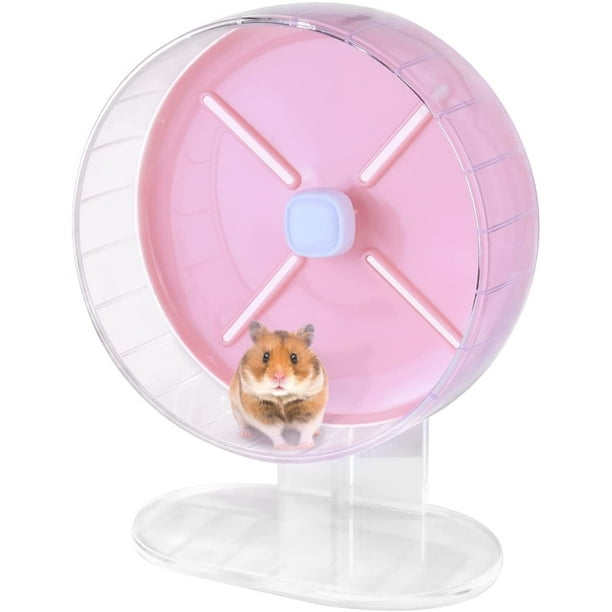 Hamster Running Wheel Toy Roller Silent Bracket 20cm (Pink) 1 Piece ...