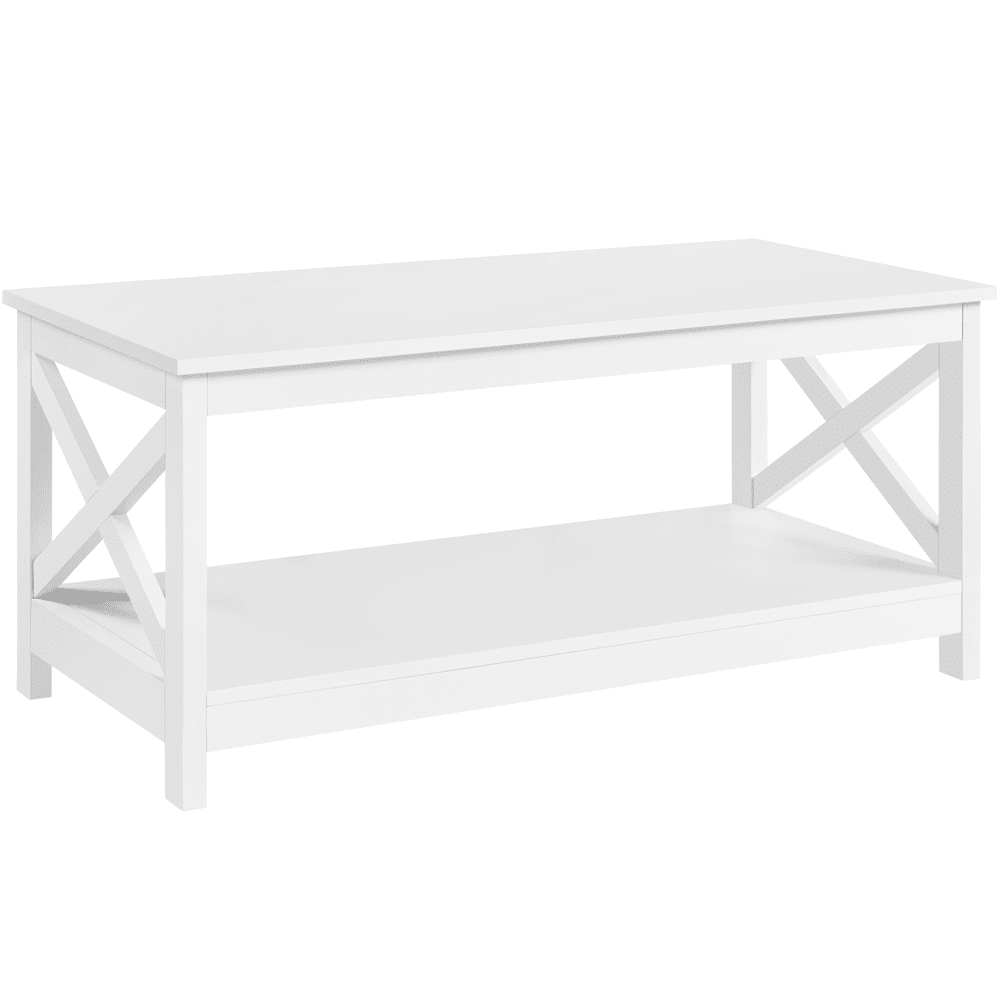 Click here for Fullfurnique 2 Tier Coffee Table With Storage Shel... prices