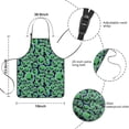Alien Head Deep Black Pattern Teens Aprons, Adjustable Neck Strap ...