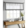 Black Geometric Valance Curtains for Kitchen/Living Room/Bathroom ...