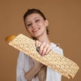 100 pack baguette paper bags, 100 seal stickers cowhide long bread bags ...