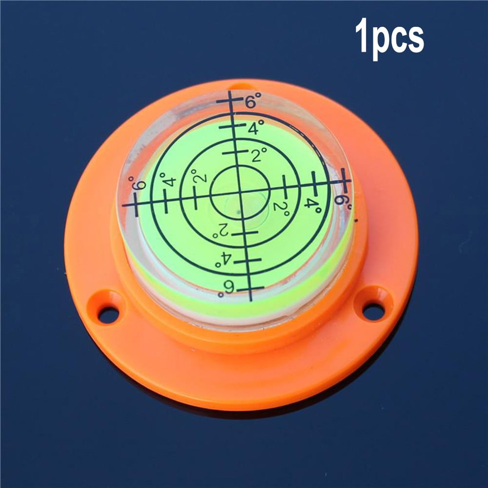 50 x 12mm Spirit Level Bubble Black Angle Clear Mini Round Leveller ...