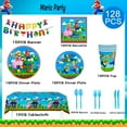 ElifJoyDeco Super Mario Birthday Party Supplies, 128pcs Mario Bros ...