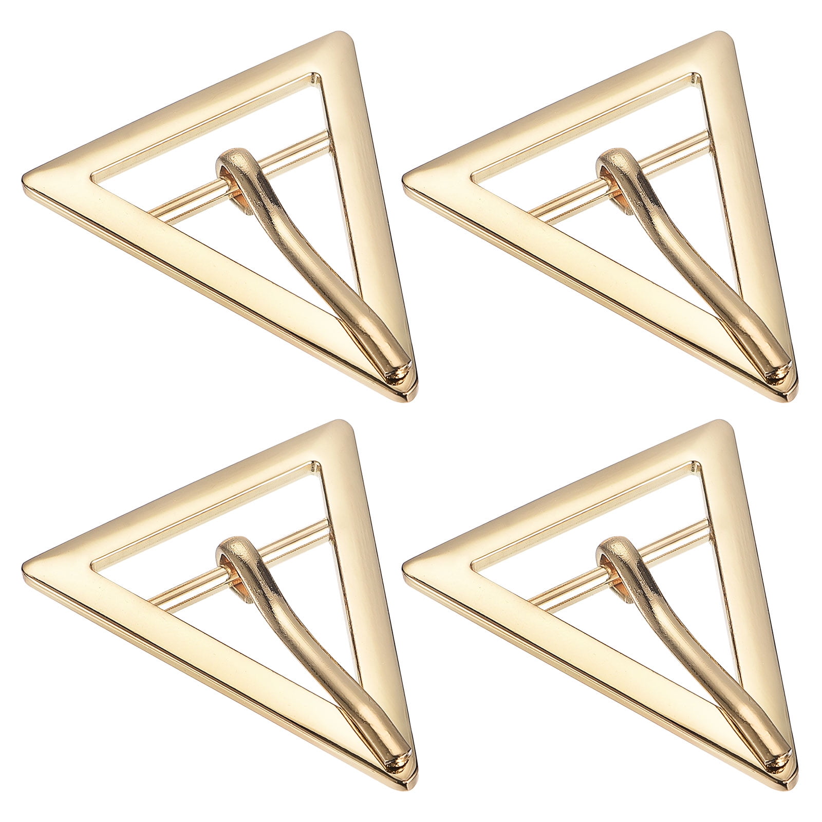 Uxcell 4Pack 1.06" Single Prong Belt Buckle Triangle Center Bar Buckles ...