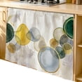 Abstract Ink Cabinet Curtains 35" W x 35" L Green Yellow Blue Ink ...