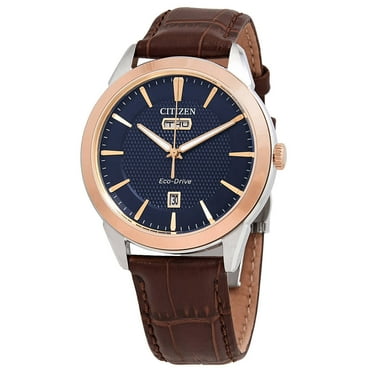 Citizen Rolan Eco-Drive Brown Dial Two-Tone Men's Watch AW0156-57X ...